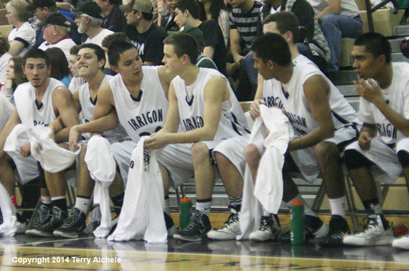 LEFT - The Irrigon Knights kept their cool on the bench through out the ...